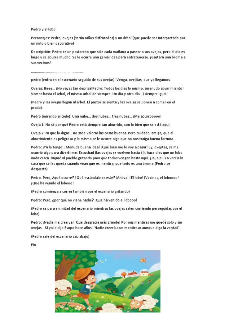 Resumen de "Pedro y el lobo" | PDF