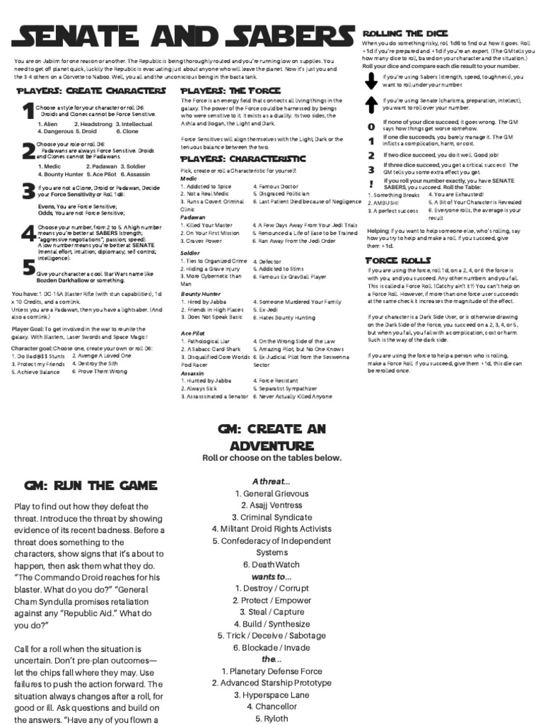 Senate and Sabers | PDF | Jedi | Star Wars