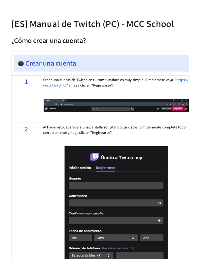Es Manual De Twitch Pc Mcc School Pdf Usb Hdmi 