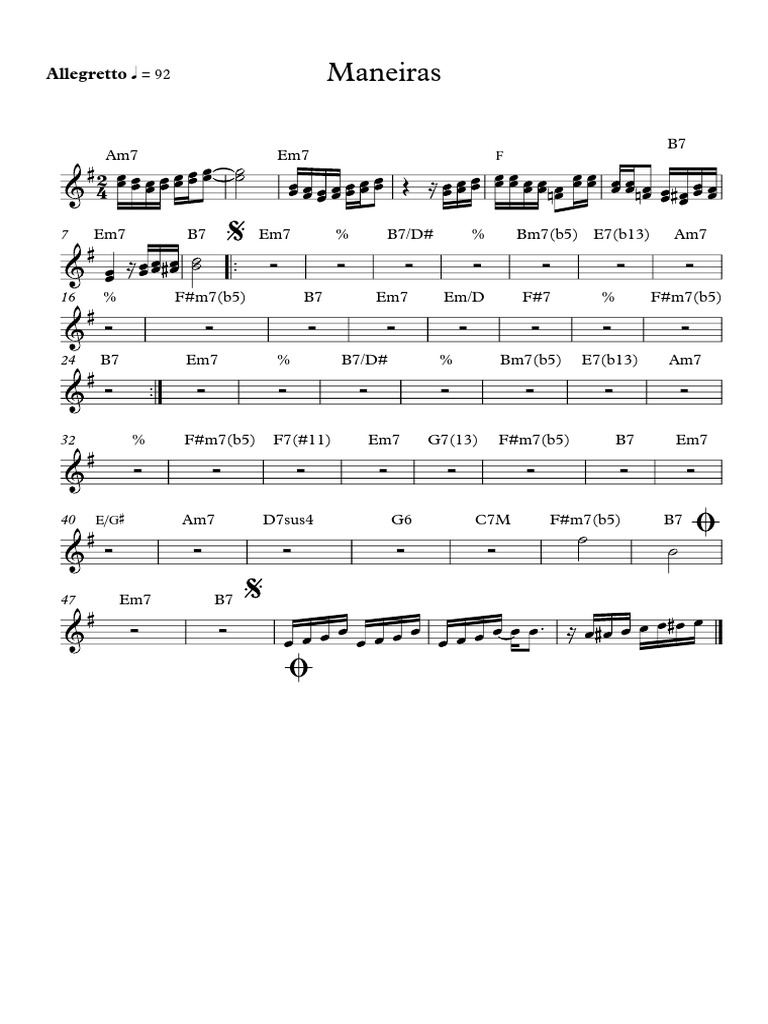 Maneiras - Partitura Completa (1) (3) | PDF