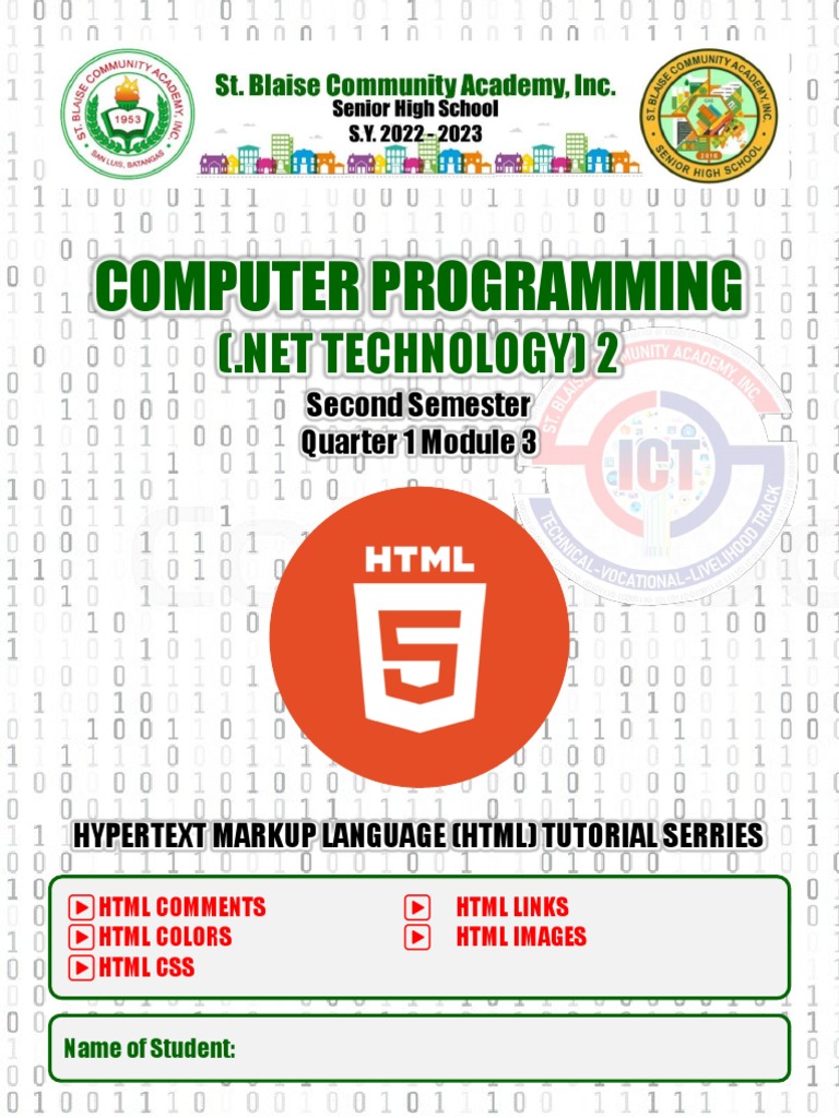 CP2-Q1 Module 3 | PDF | Html Element | Html