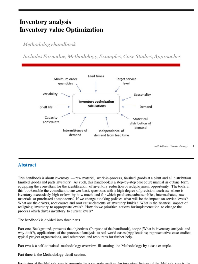 Inventory Strategy Handbook | PDF | Inventory | Supply Chain