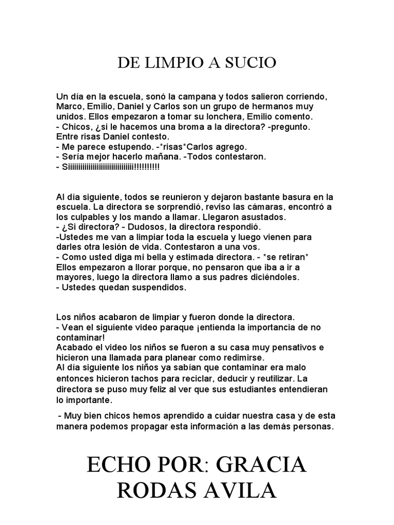 De Limpio A Sucio | PDF