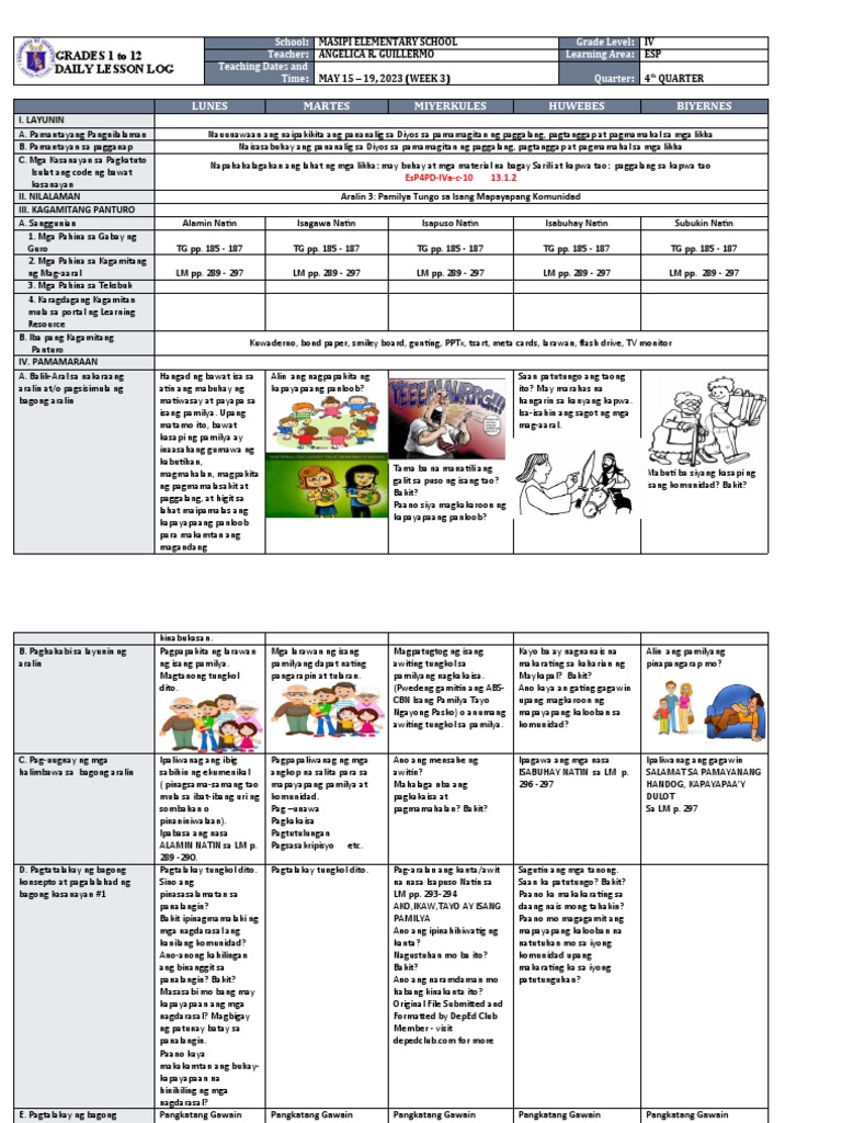 DLL - Esp 4 - Q4 - W3 | PDF