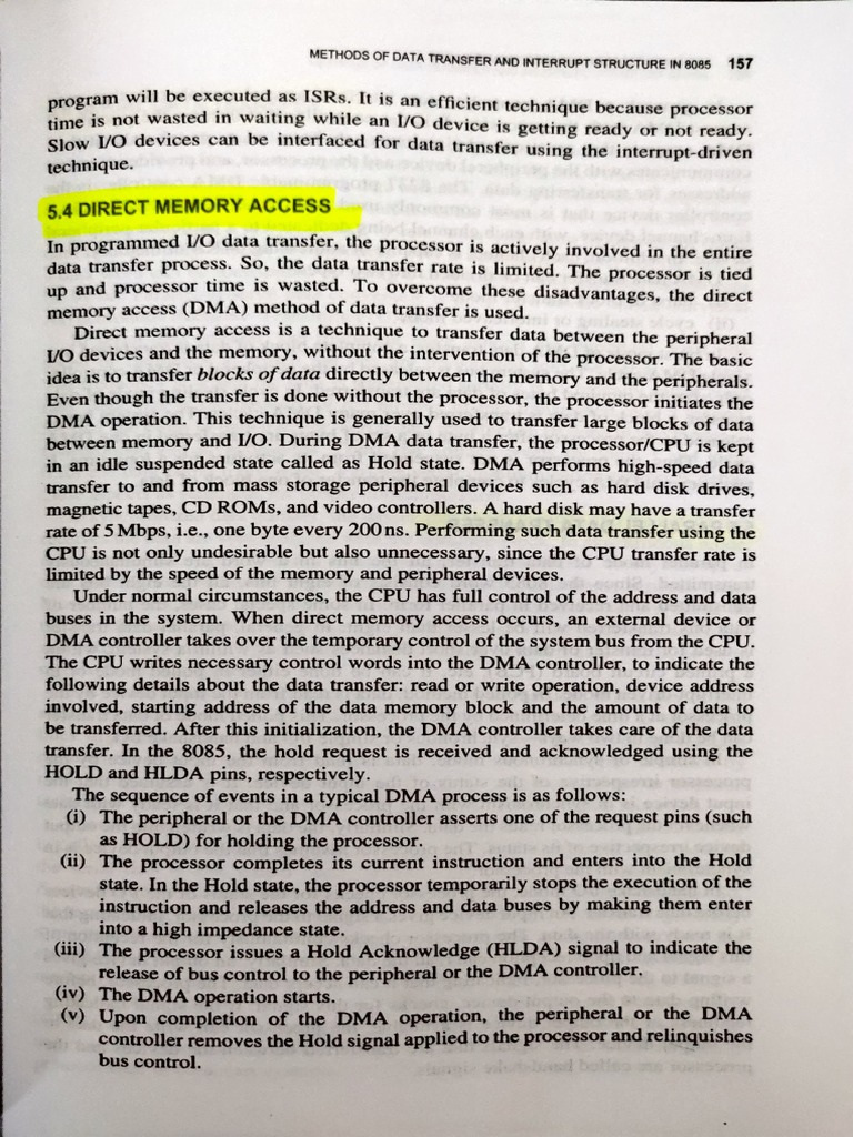 8085 4 Direct Memory Acces & Parallel Data Transfer | PDF | Microcontroller | Computer Data Storage