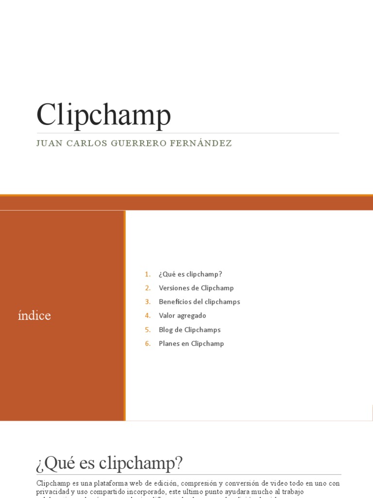 Clipchamp | PDF | Blog | Vídeo