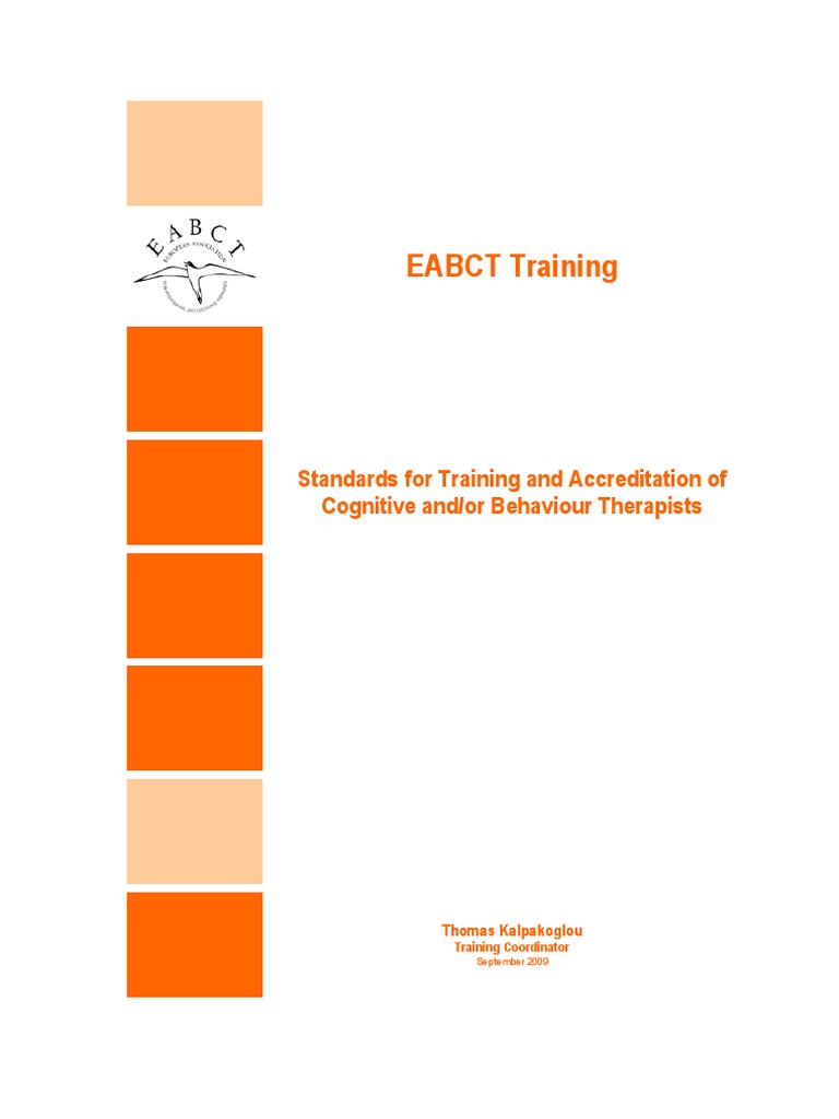 EABCT-Minimum Training Standards | PDF | Psychotherapy | Cognitive Behavioral Therapy
