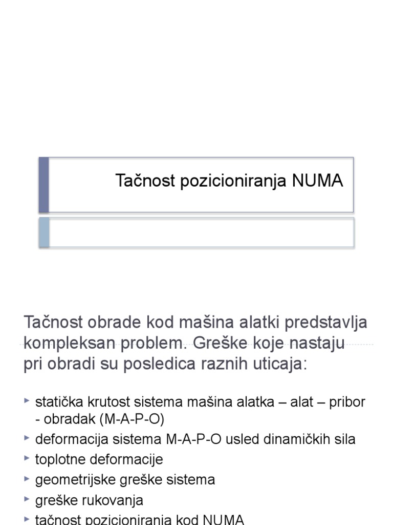 Tacnost Pozicioniranja NUMA | PDF