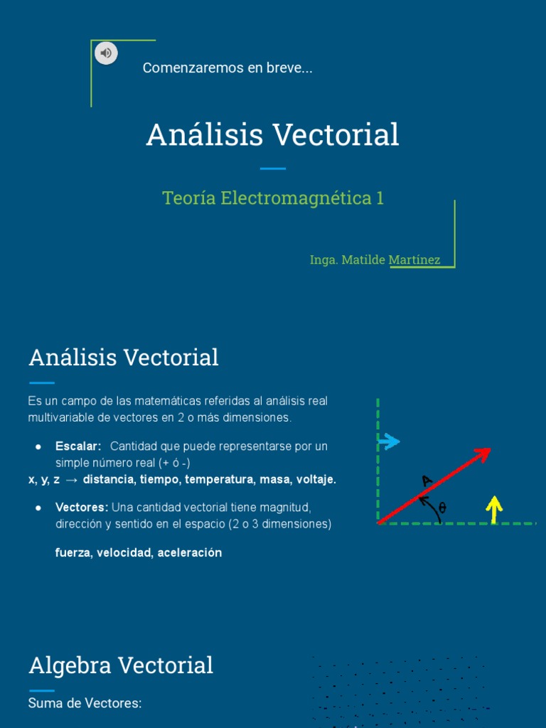 Análisis Vectorial | PDF | Vector Euclidiano | Escalar (Matemáticas)