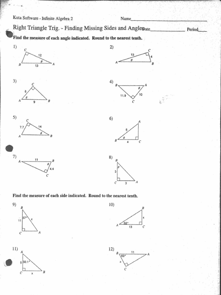 Trigonometry Missing Lengths Angles | PDF Trigonometry Missing Lengths Angles | PDF