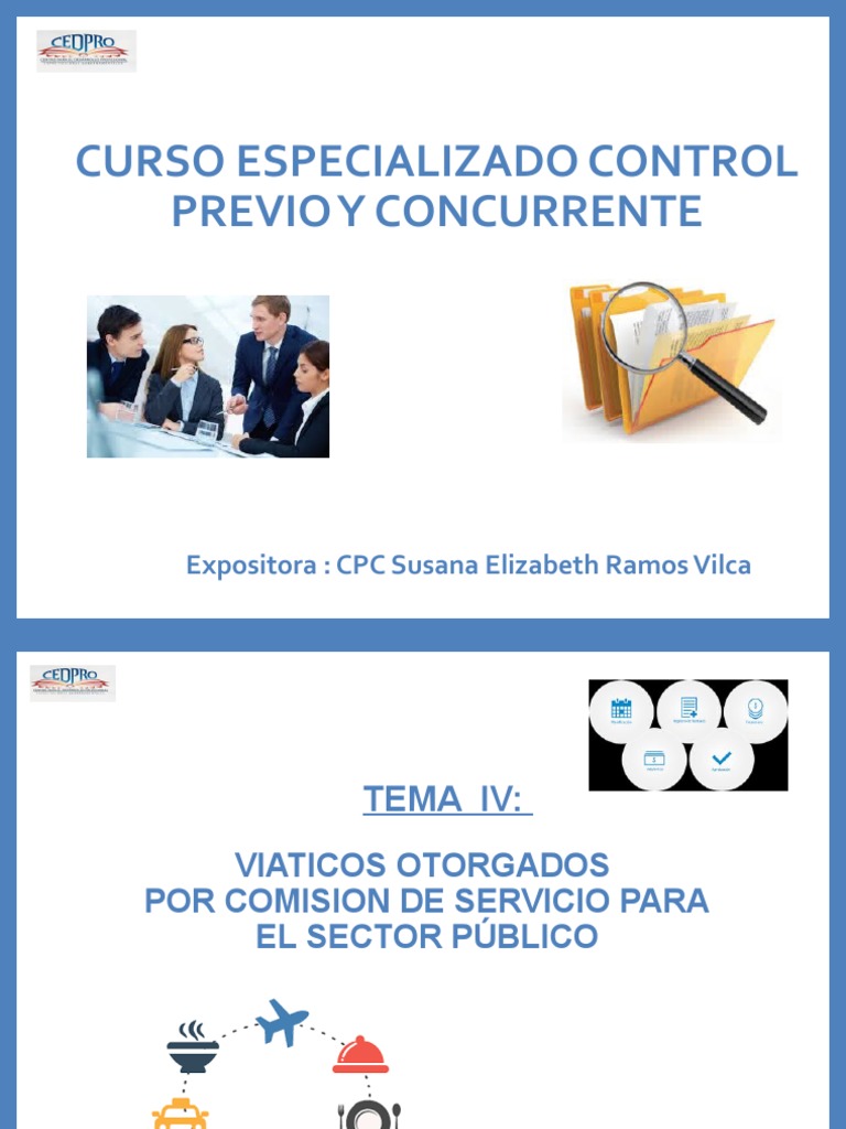 Exposicion de Control Previo - Tema Iv - Viaticos | PDF | Responsabilidad