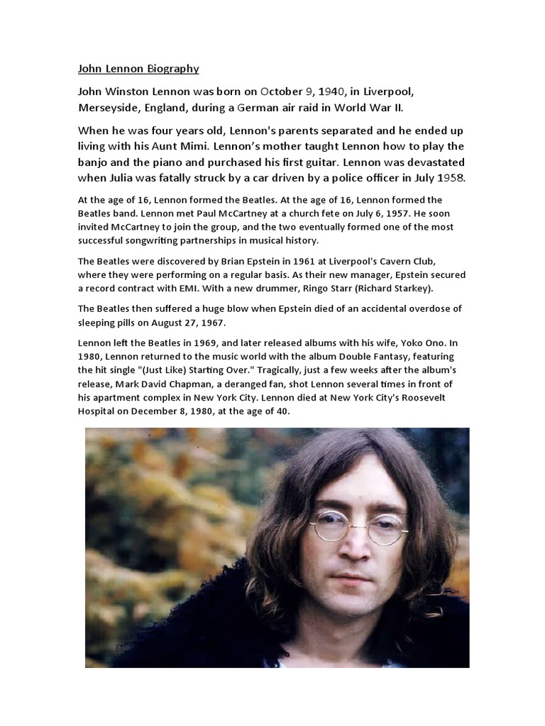 John Lennon: Life and Legacy | PDF | History