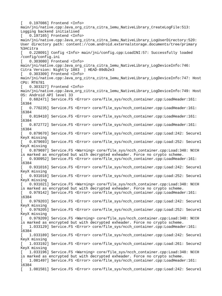Citra Log | PDF | Encryption | Software Engineering Citra Log | PDF | Encryption | Software Engineering