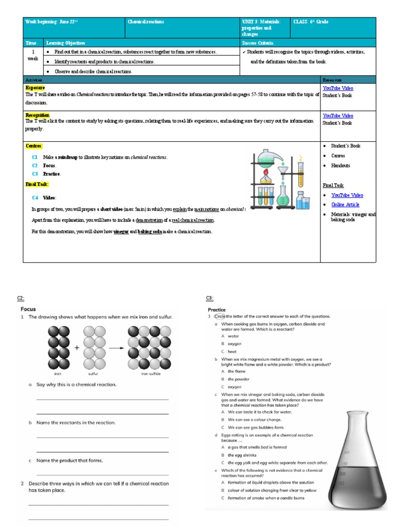 Chemical Reactions | PDF | Chemical Substances | Cognition
