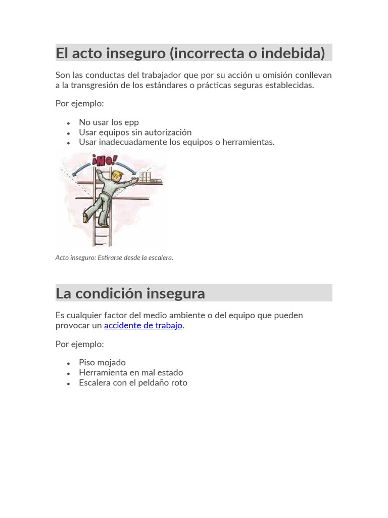 El Acto Inseguro | PDF | Medicina CLINICA | Especialidades Medicas