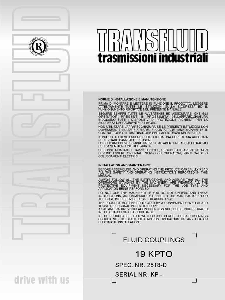 Transfluid 19kpto 2518-D Man. STD (GB) | PDF