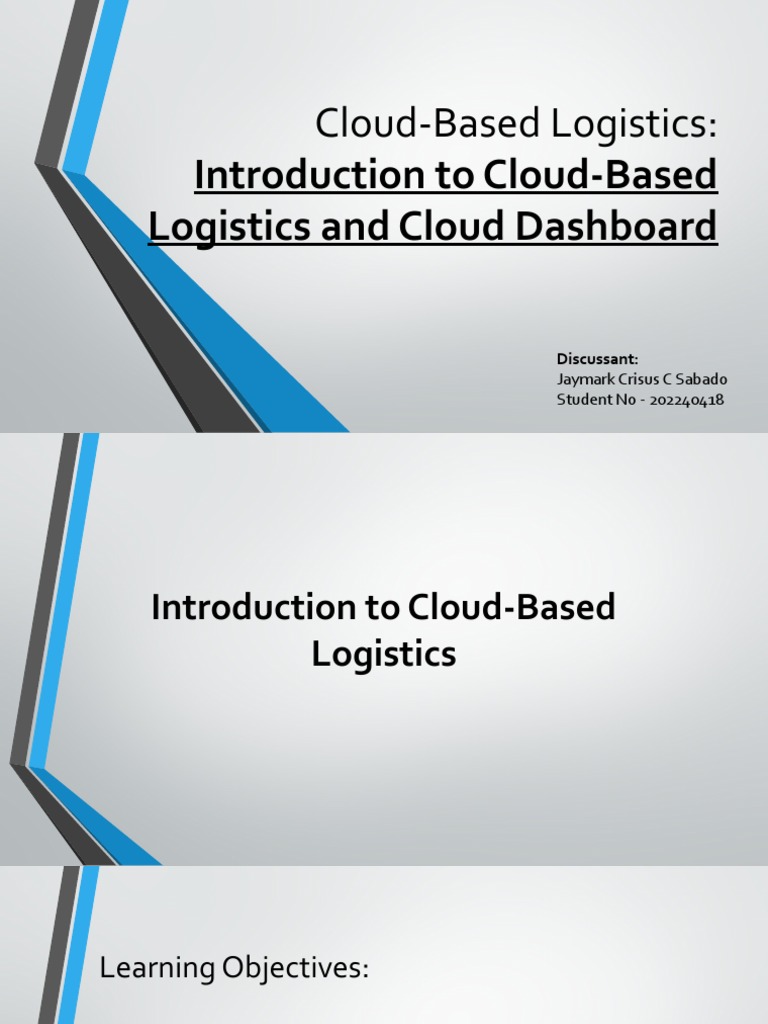Intro To Cloud Based Logiatics and Dashboard | PDF | Cloud Computing | Logistics