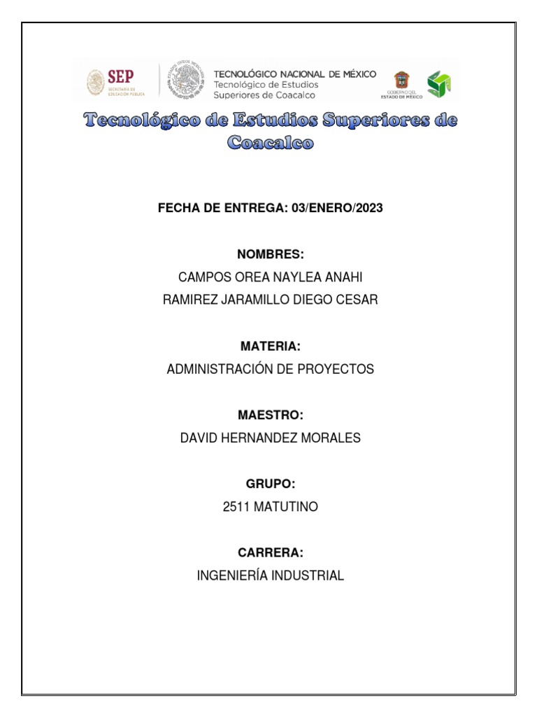 A3.2 Modelo Pmbok | PDF | Planificación | Gestión de proyectos