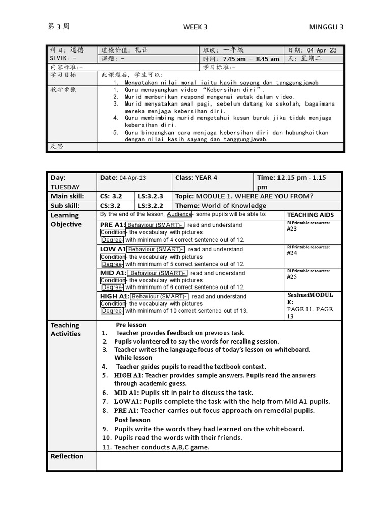 Week 3 RPH 02 | PDF | Teachers | Phonics