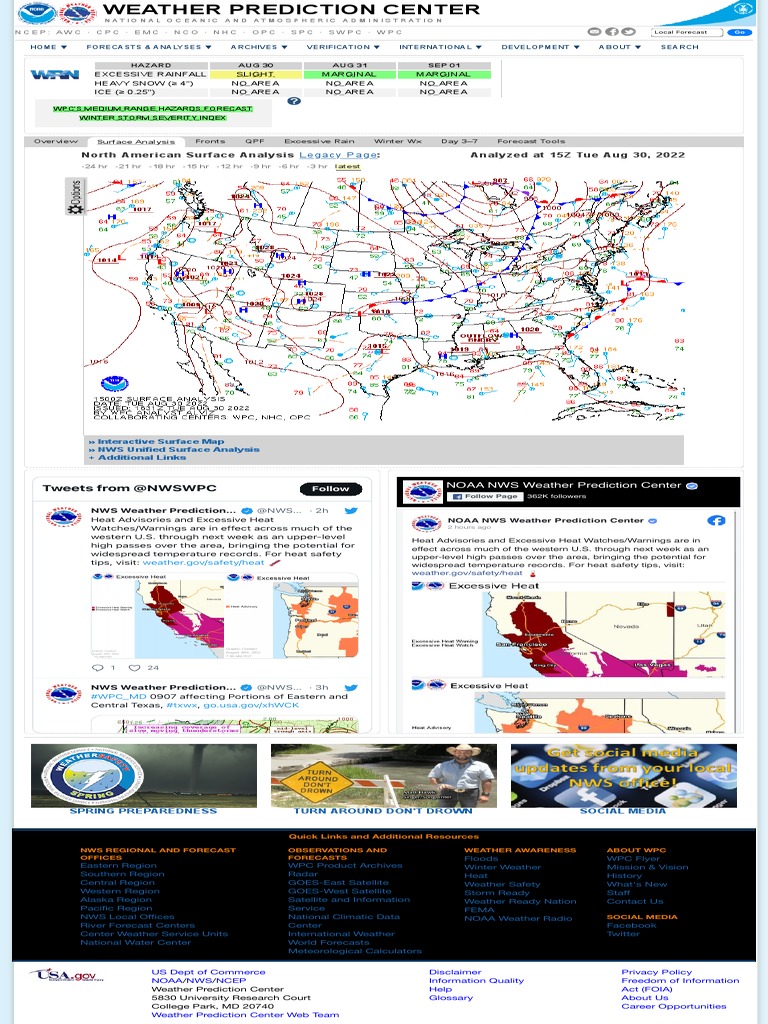 Weather Prediction Center (WPC) Home Page | PDF | National Weather ...