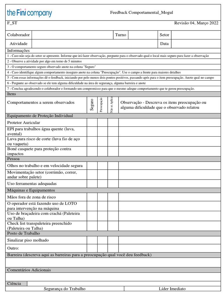 F - ST - Feedback Comportamental - Mogul - R04 - 04.03.2022-Manifesto | PDF