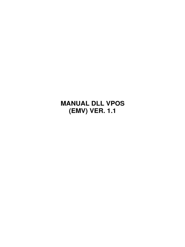 Manual DLL VPOS EMV Solutions Systems 2526 | PDF | Archivo de computadora | Microsoft Windows