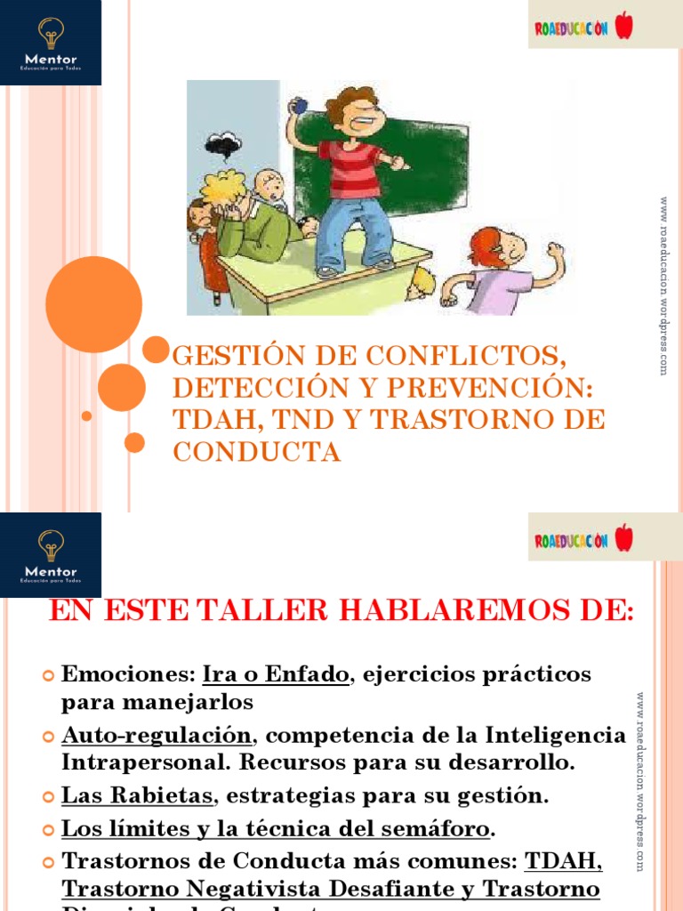 Prevención y Manejo de Trastornos de Conducta | PDF | Desorden ...