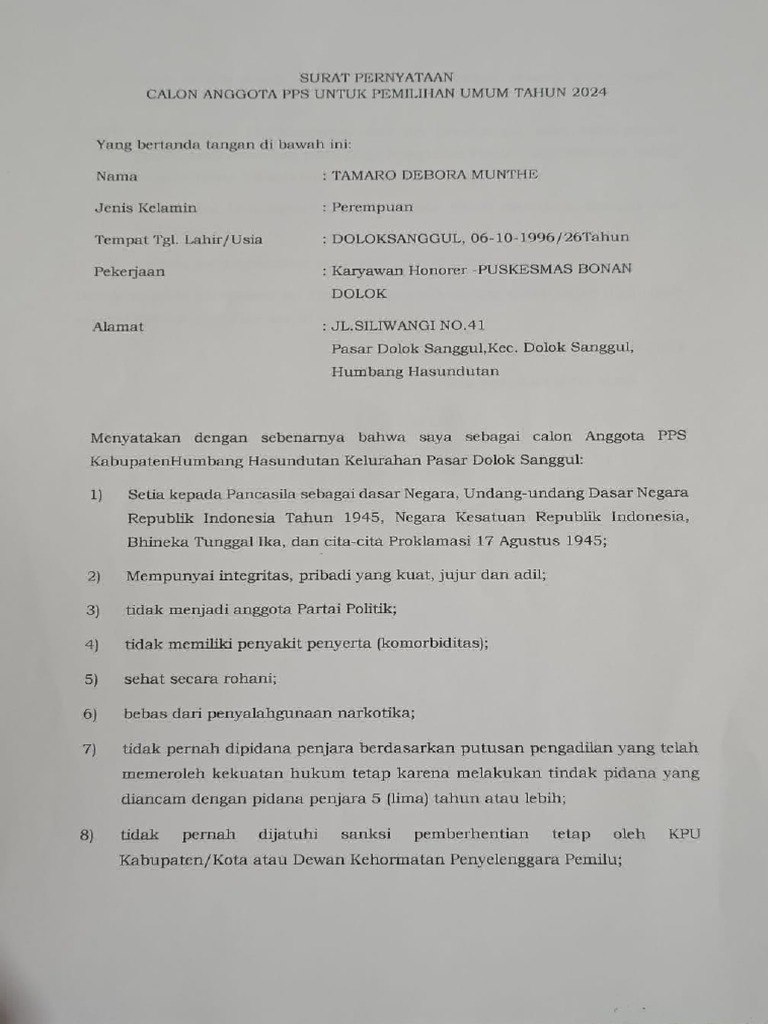 Pernyataan Tama | PDF