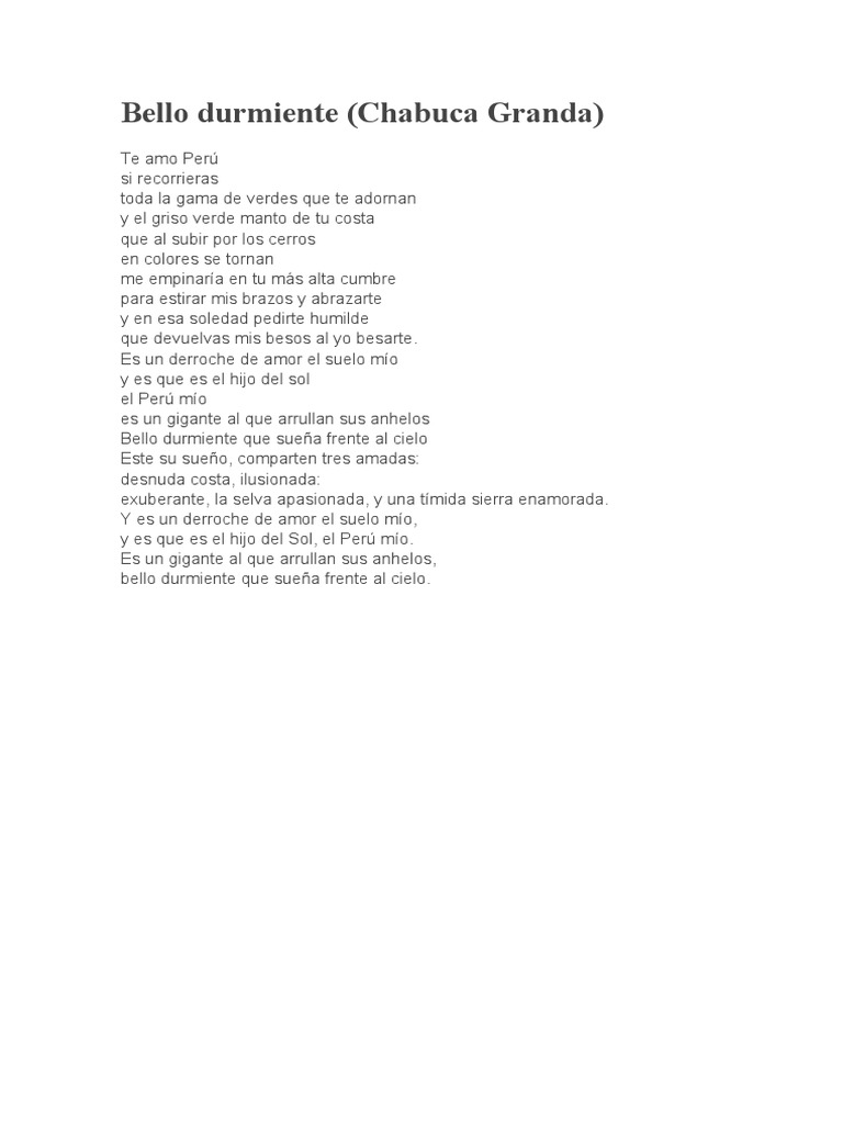 Bello Durmiente | PDF