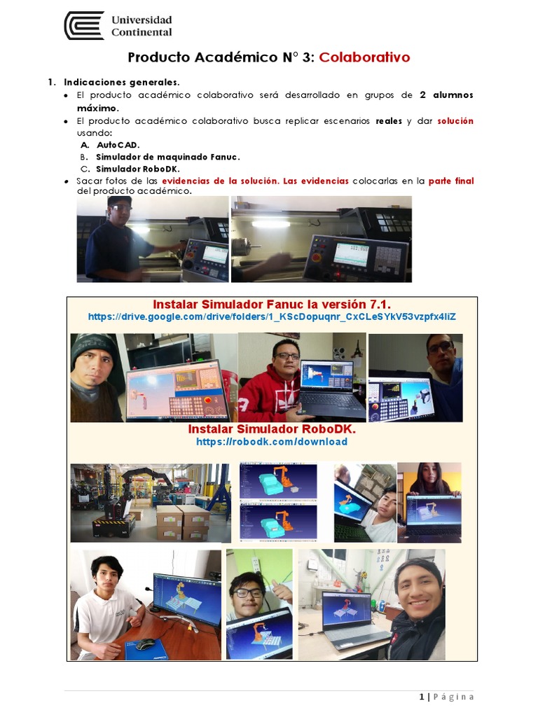 Producto Académico Colaborativo CNC y RoboDK | PDF | Control numerico | Robot