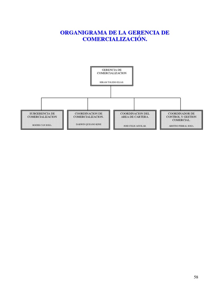 Organigrama de Gerencia Comercial | PDF | Marketing