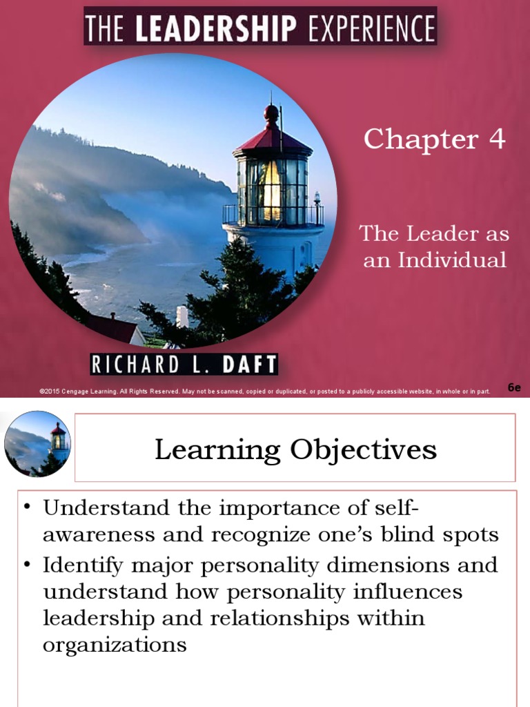 Daft 6e - PPT - CH 04 | PDF | Leadership | Attitude (Psychology)