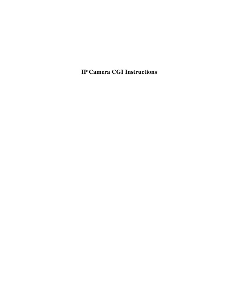 IP Camera CGI Instructions | PDF | File Transfer Protocol | Communications Protocols