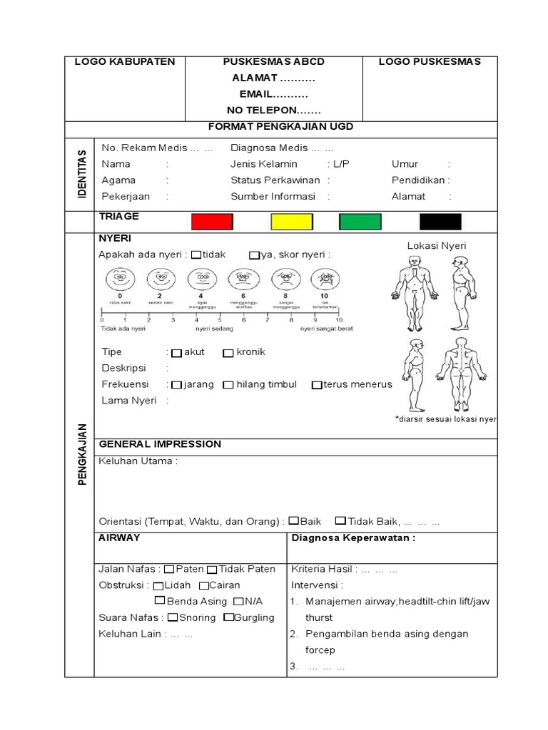 Form Pengkajian Awal Pasien Ugd | PDF
