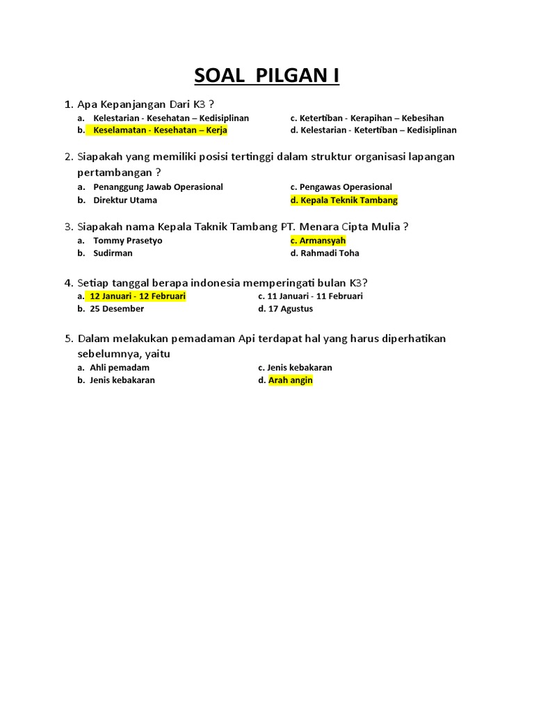 SOAL I - 3 (PILGAN) Babak Penyisihan | PDF | Sains & Matematika | Teknologi & Rekayasa