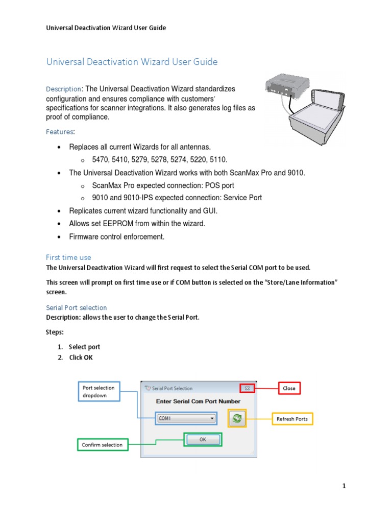Universal Deactivation Wizard User Guide v4 | PDF | Image Scanner | Software Development