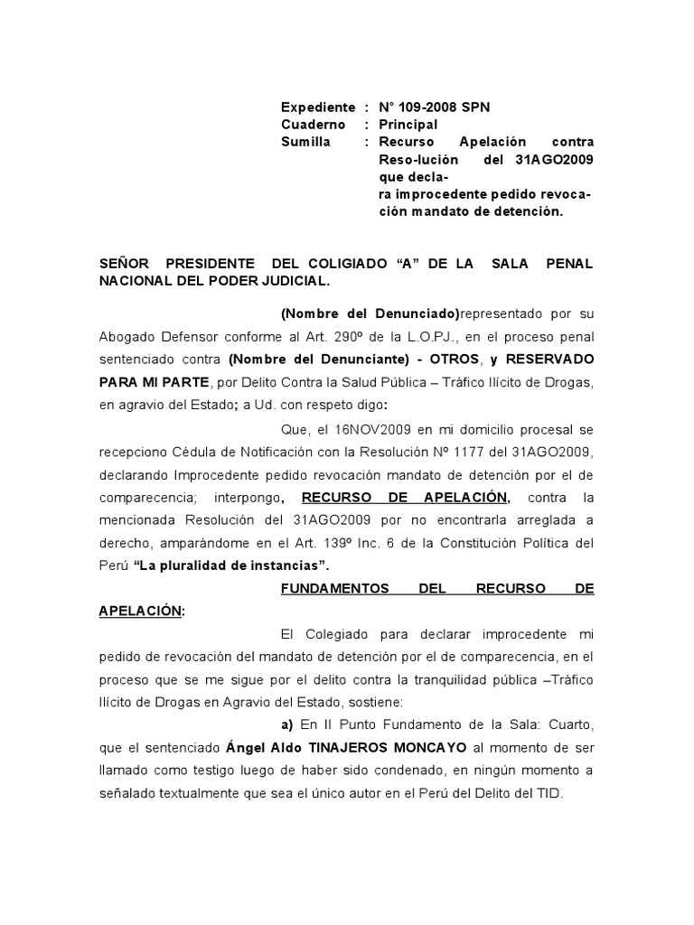 3 Recurso de Apelacion | Descargar gratis PDF | Apelación | Ley Pública