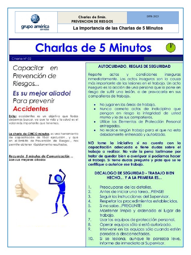 La Importancia de Las Charlas de 5 Minutos | PDF