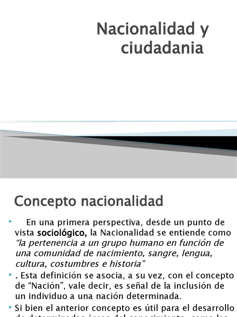 Ciudadanía y Nacionalidad | PDF | Nacionalidad | Nación