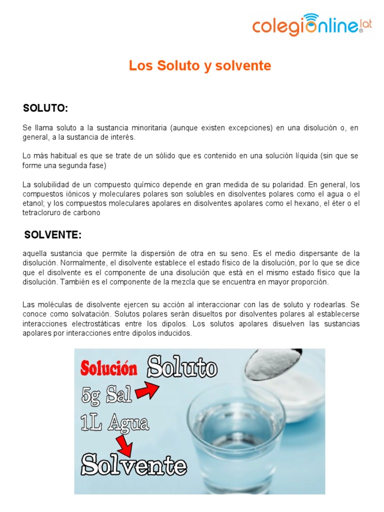 M1T2 - 1 - Los - Soluto - y - Solvente | PDF