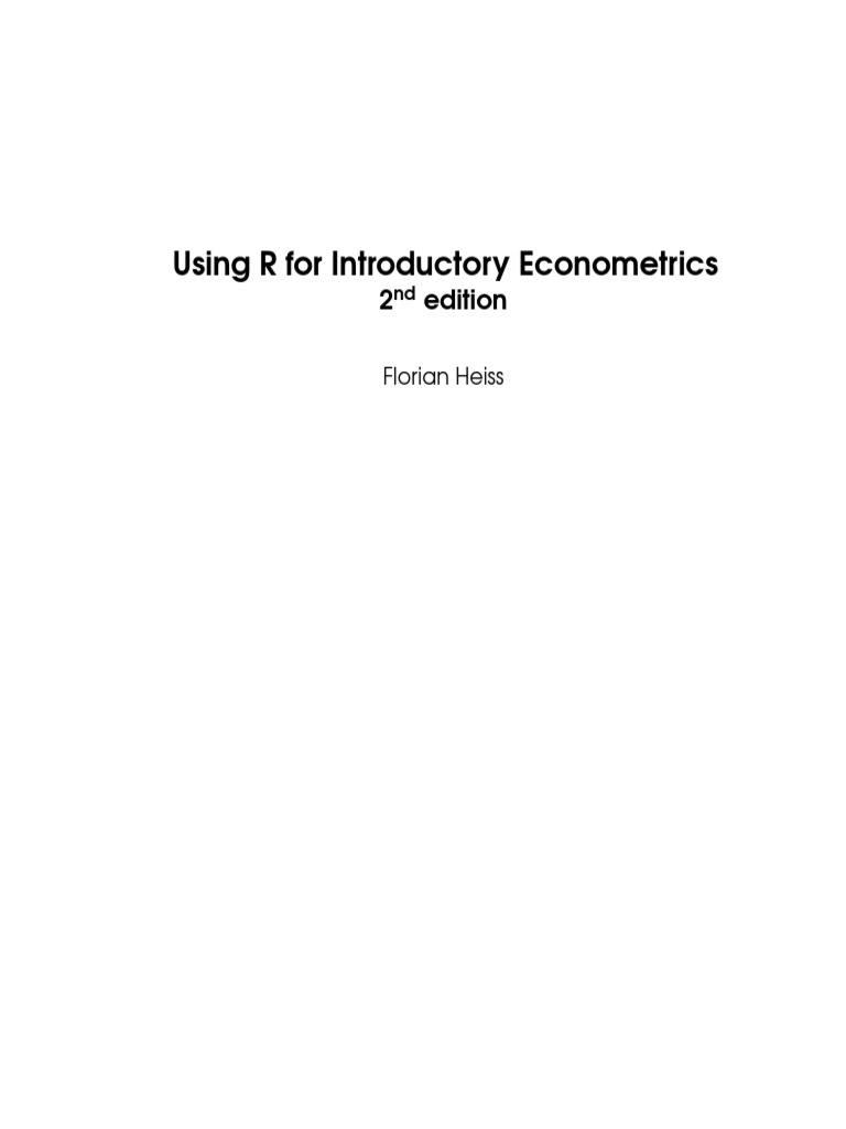Using R For Introductory Econometrics | PDF | Ordinary Least Squares | Regression Analysis