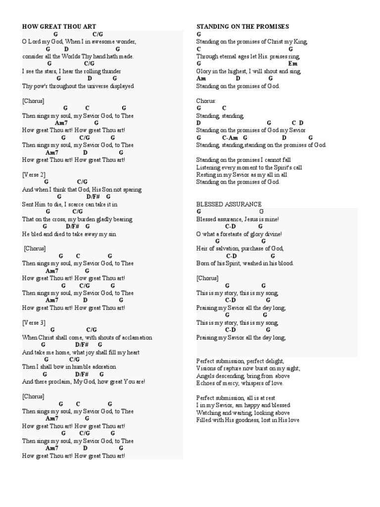 Popular Christian Hymn Chords Collection | PDF | Glory (Religion) | Jesus