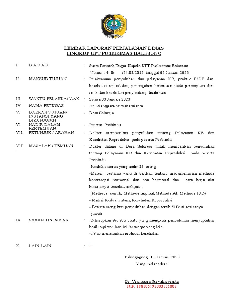 LPD Usia Produktif KB | PDF | Kesehatan Holistik