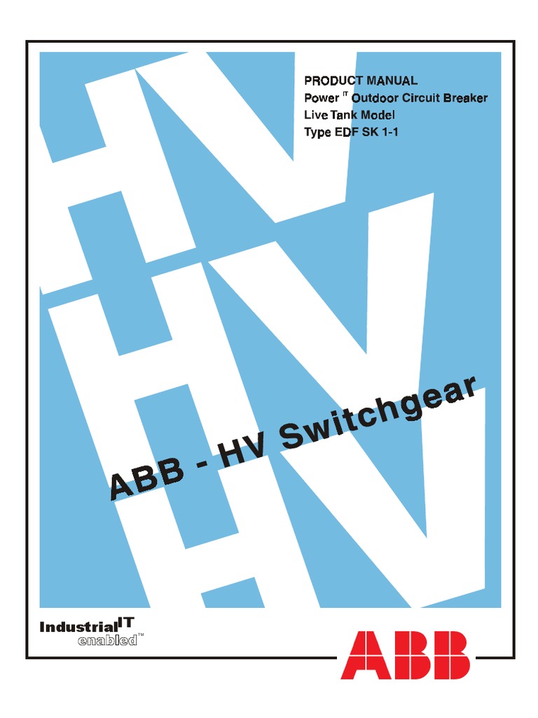 ABB EDF SK 1-1 Circuit Breaker Manual | PDF | Electric Arc | Gases