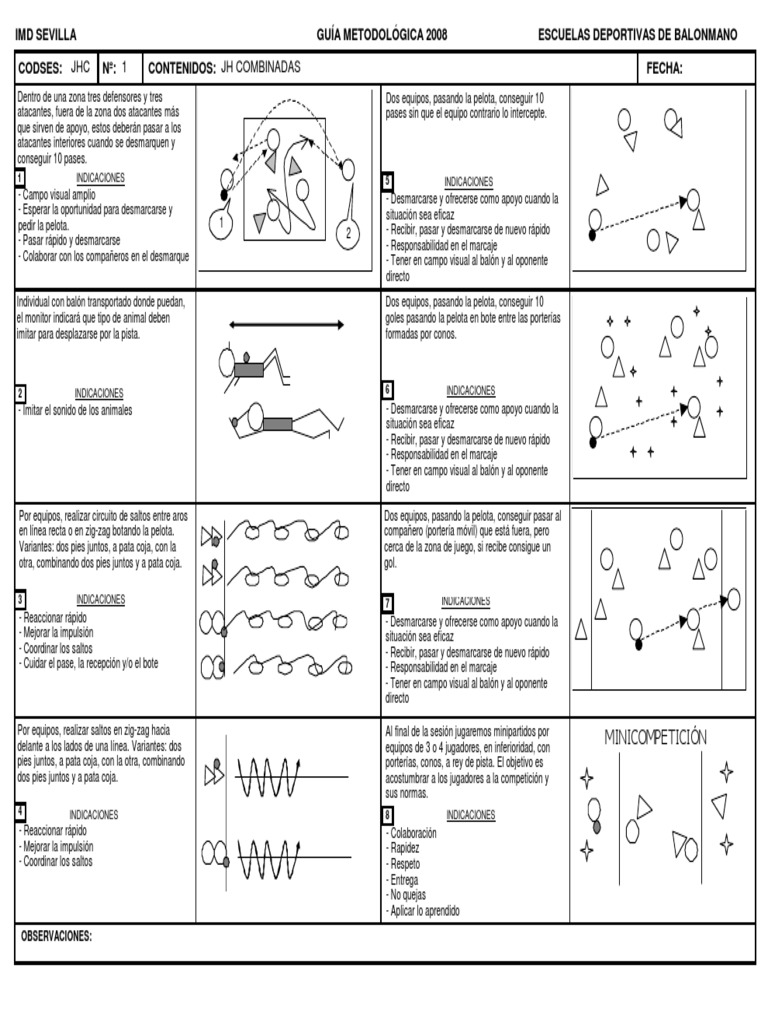 Handball-HABILIDADES COMBINADAS | PDF | Vóleibol | Pelota
