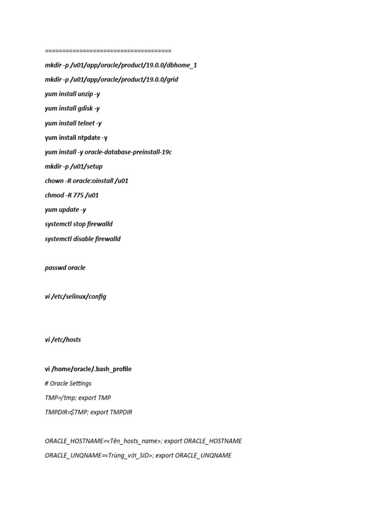 Hướng Dẫn Cài đặt Oracle Database 19c Using Asm Pdf