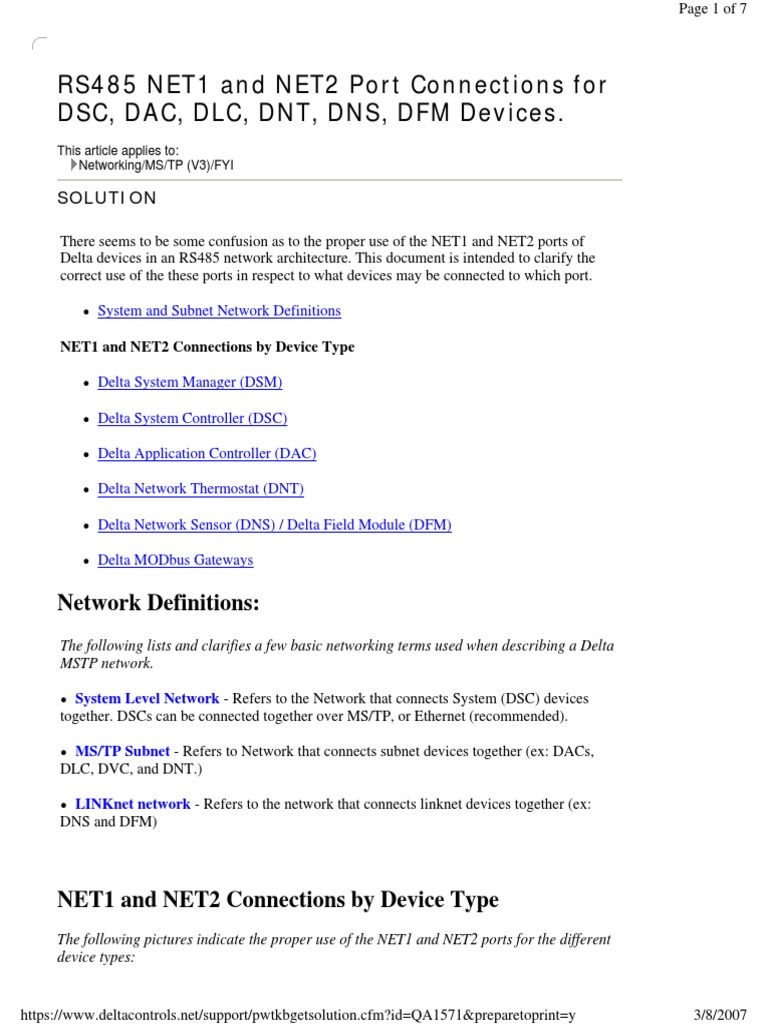 Tipo de Conexiones de Redes Delta DSC, DFM, Dac, Etc | PDF | Computer Network | Internet ...