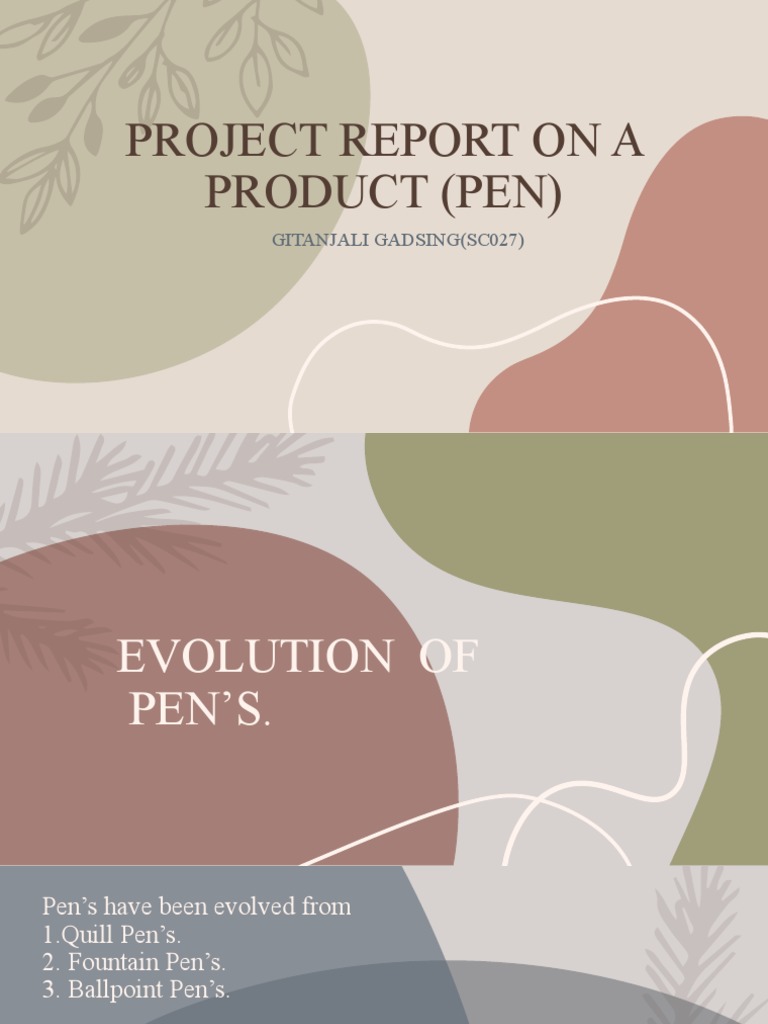 Project Report On A Product (Pen) | Download Free PDF | Pen | Writing ...