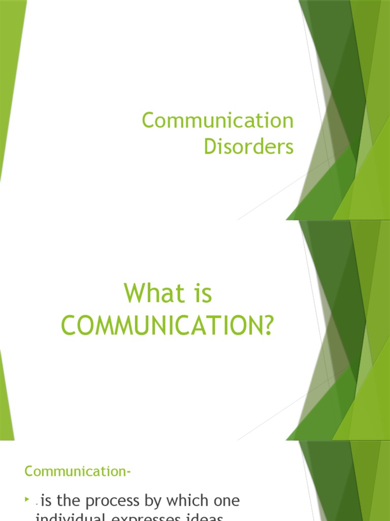 Communication Disorders | PDF | Speech | Communication