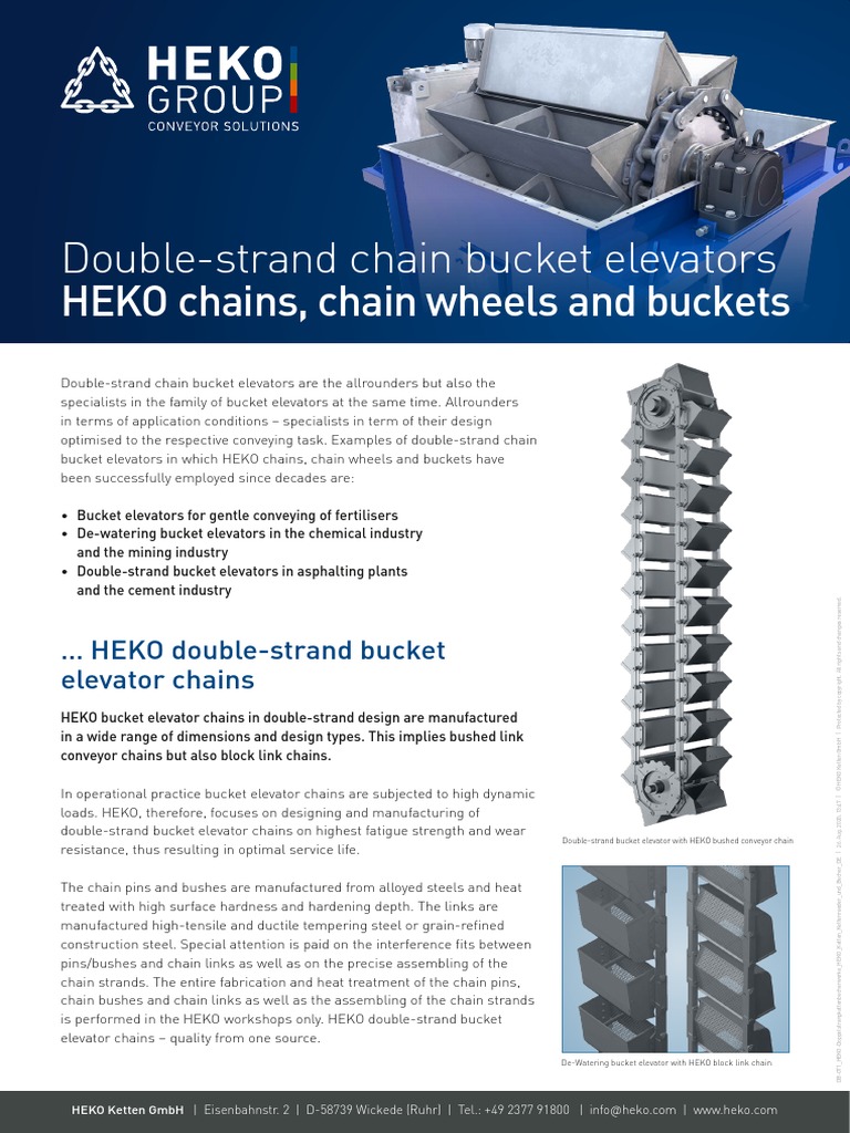 DB-071 HEKO-Double Strand Chain Bucket Elevators HEKO Chains Chain ...